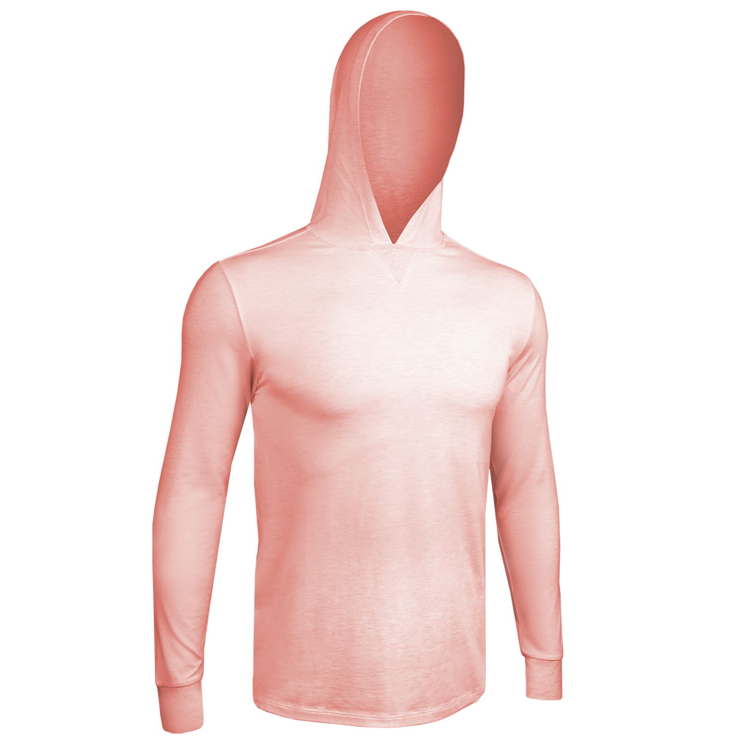 Luxury Long Sleeve Hooded Tee - Heathered Salmon – 2UNDR